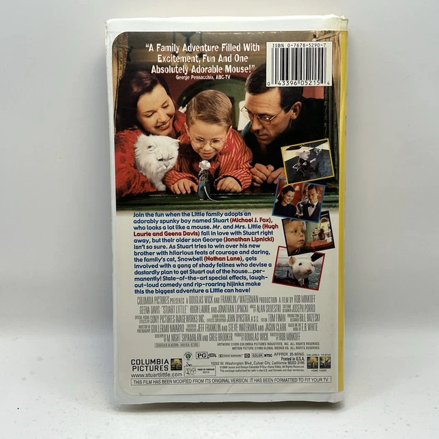 STUART LITTLE VHS 2000 Video Tape Mouse Kids Family Movie Vintage ...