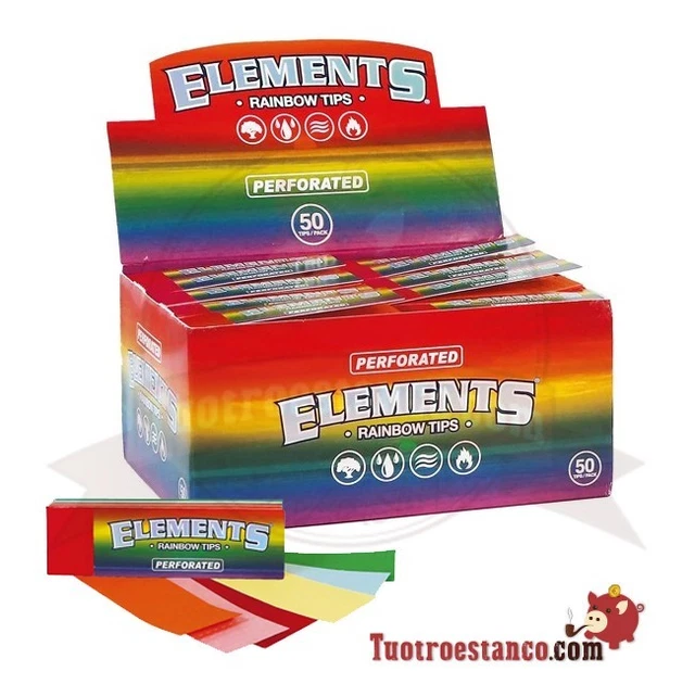ELEMENTS FILTRI IN carta Rainbow tips Perforated – 50 Blocchetti in ...