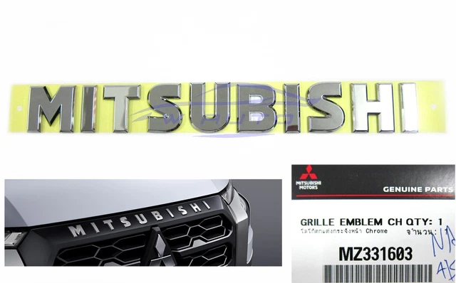 GENUINE CHROME LETTER Grille Badge Emblem For Mitsubishi Triton L200 Mv ...
