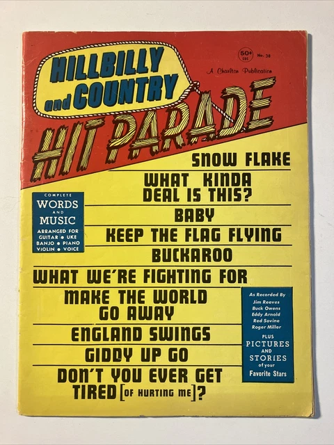1965 HILLBILLY AND Cowboy Hit Parade Magazine #38 Song Book Sheet Music ...