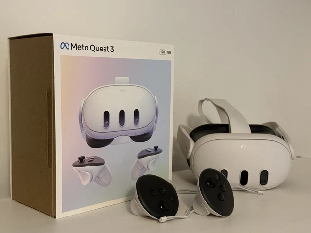 META QUEST 3 128gb with Controllers and Box £338.22 - PicClick UK
