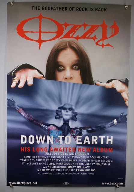 OZZY OSBOURNE BLACK Sabbath Affiche Original Down To Earth Album Promo 2001 EUR 31,85 - PicClick FR