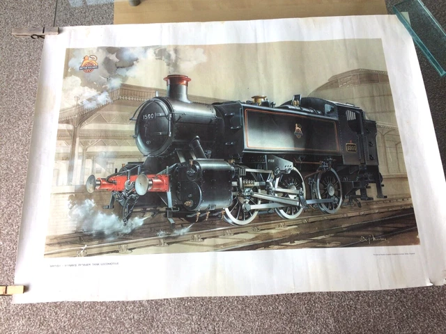 BRITISH RAILWAY GWR Class 1500 Pannier Tank Steam Locomotive Print By ...