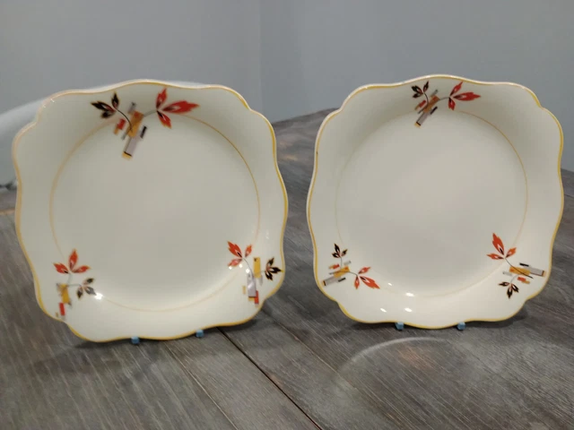 COPPIA PIATTI SANDWICH Torte Vintage Anni '30 Alfred Meakin ALOMA 8,5 ...