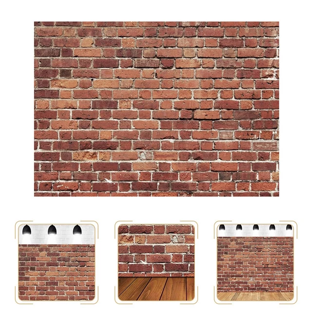 RED WALL BACKDROP Faux Brick Wallpaper Backdrops for Photography $44.17 ...