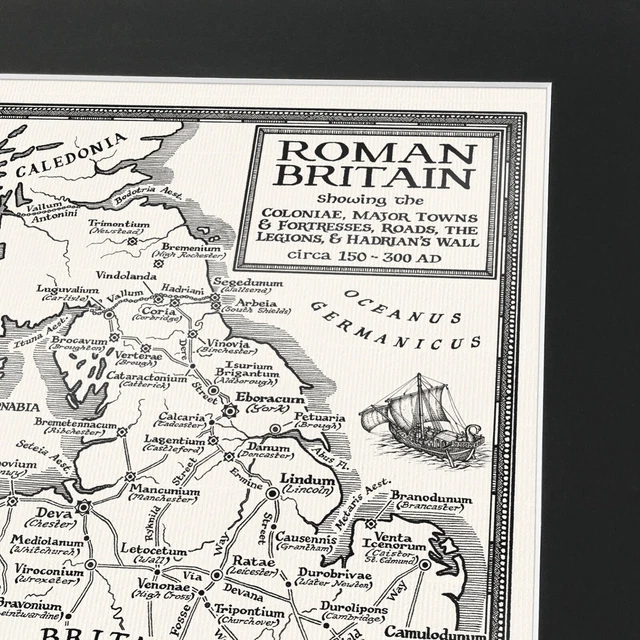 MAP OF ROMAN Britain [with mount] - Fine Art by Manuscript Maps £50.00 ...