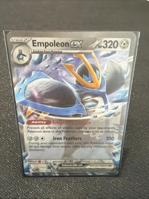 POKÉMON PHANTASMAL FLAMES Empoleon ex Stage 2 Double Rare HoloFoil #070 ...