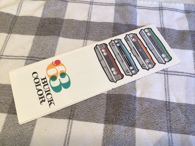 1963 BUICK COLOR CHART LeSabre Wildcat Electra Skylark Riviera EUR 15 ...
