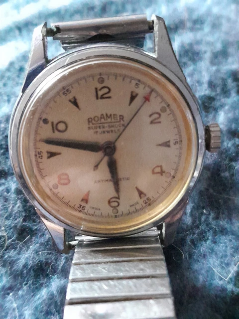 VINTAGE MILITARY WWII ROAMER SWISS MADE WATCH WORKING WELL 40'S EUR 60 ...