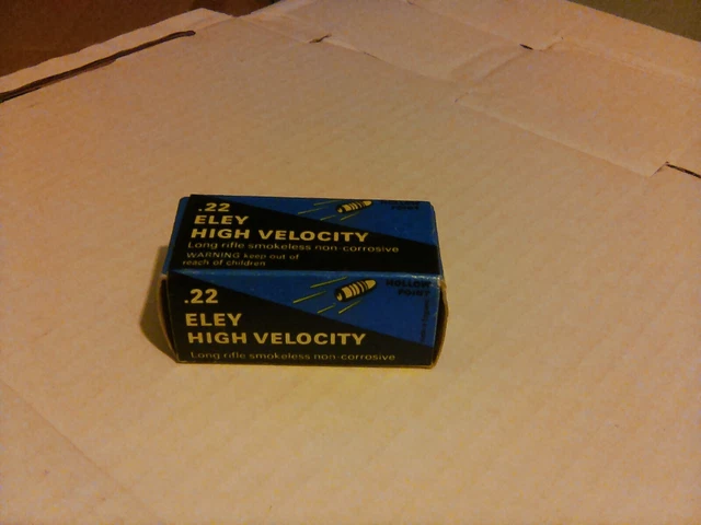 VINTAGE/COLLECTORS ELEY IMI/KYNOCH .22 high velocity cartridge box ...