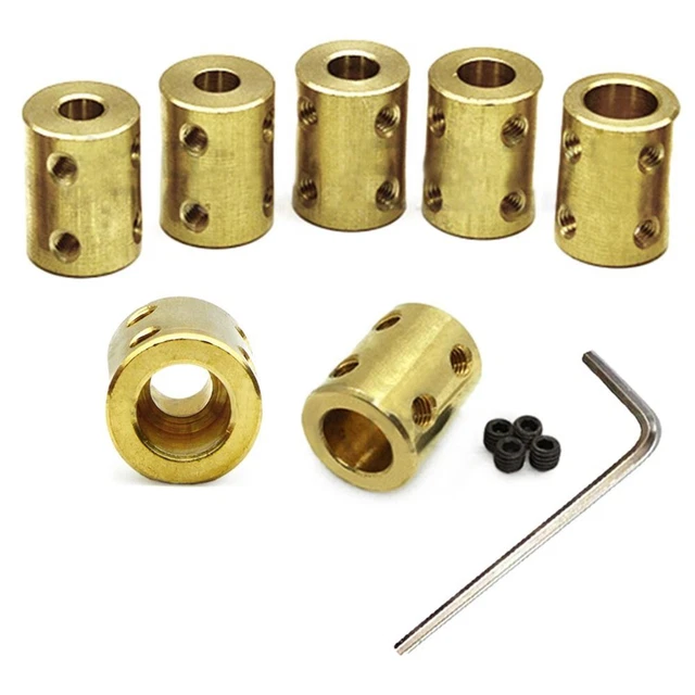 FOR RC MOTOR Reducer Coupling Coupler Brass Rigid Connector Motor Shaft ...