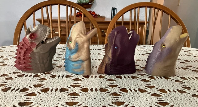 4 VINTAGE 2000 McDonald’s Disney Dinosaur Movie Full Set Dinosaur Hand ...