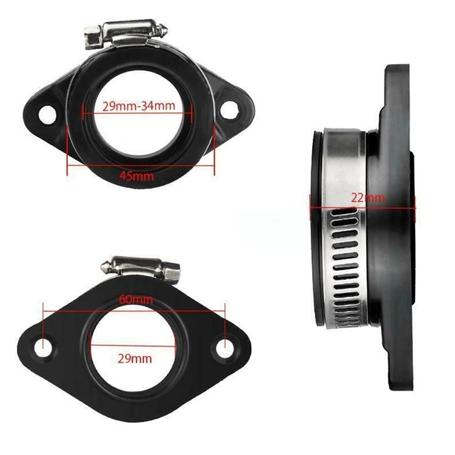 ADAPTATEUR BRIDE COLLECTEUR carburateur boot pour PWK 28mm 30mm ...