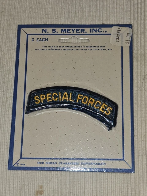 1960S US ARMY Vietnam Cold War Era Special Forces Tabs Meyer Made Pair ...