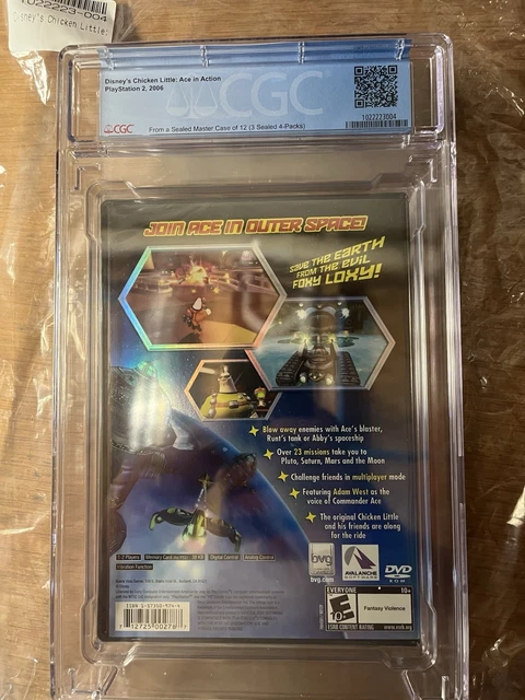 DISNEY'S CHICKEN LITTLE Ace In Action PlayStation 2 PS2 FOIL Graded CGC ...