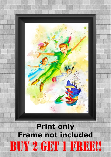 DISNEY PETER PAN Childrens Bedroom Wall Art Poster Print Picture Gift ...