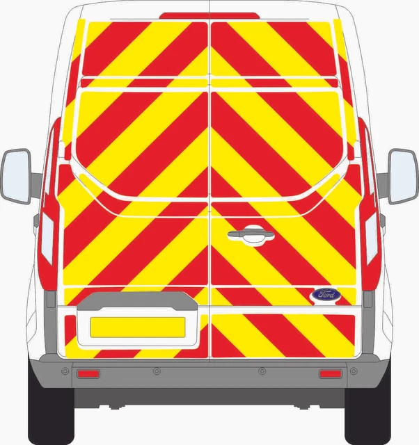 FORD TRANSIT CUSTOM H2 Full Prismatic Chevron Kit Chapter 8 Reflective ...