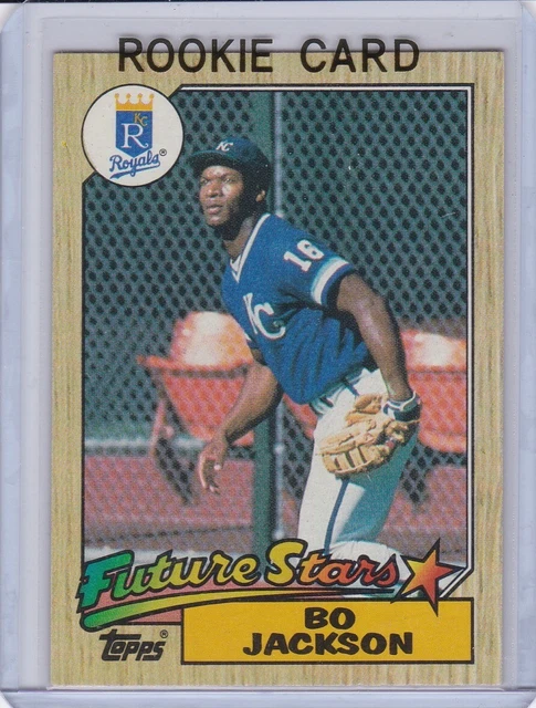 BO JACKSON ROOKIE CARD 1987 Topps VINTAGE BASEBALL RC Royals Raider ...