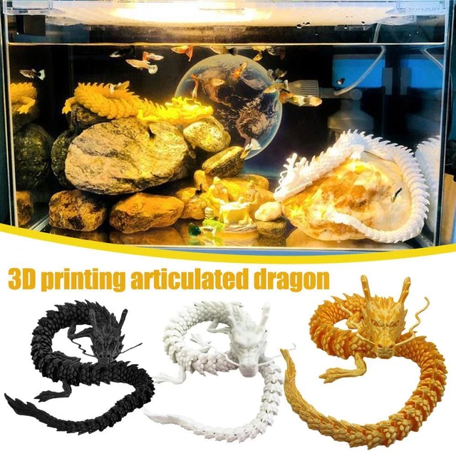 ARTICULATED DRAGON ROTATABLE Poseable Joints Dragon Model Figurines 3D ...