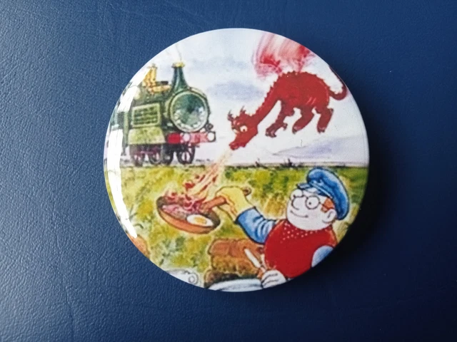 IVOR THE ENGINE 45mm button badge New(Welsh Dragon Jones the steam ...