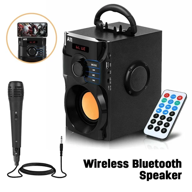20W PORTABLE BLUETOOTH Wireless Speaker Subwoofer Speaker MP3 Player ...