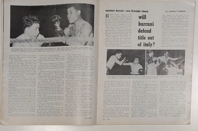 THE RING BOXING Magazine July 1965 Puerto Rico New Hero Jose Torres £10 ...