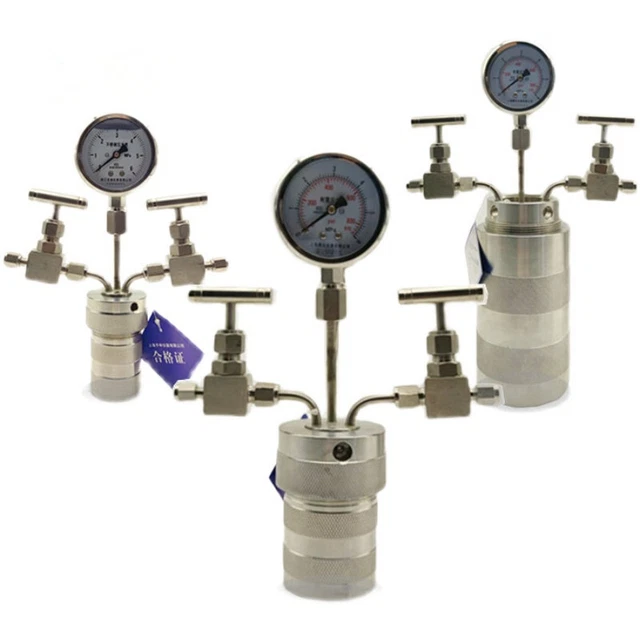 HYDROTHERMAL SYNTHESIS AUTOCLAVE Reactor Vessel + Inlet Outlet Gauge ...