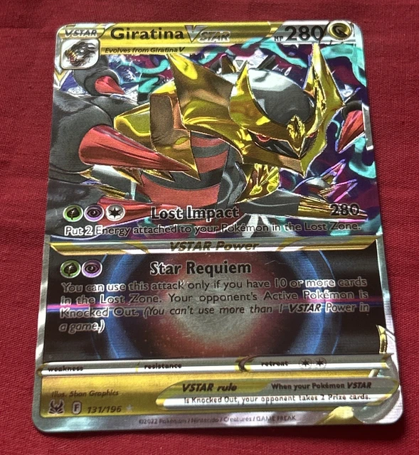 GIRATINA VSTAR RED Holographic Shiny Card Iridescent Custom Holo Card £ ...