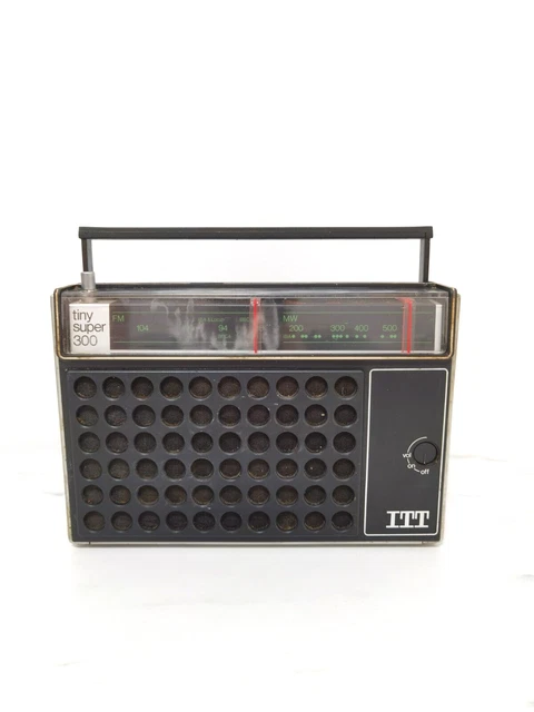 VINTAGE, ITT &TINY SUPER 300" 3 x BAND, TRANSISTOR RADIO (1978). EUR 40 ...