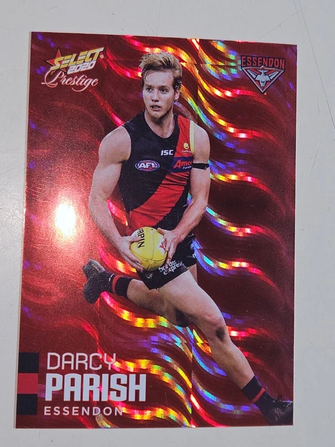 2020 AFL FOOTY Stars Prestige Red Parallel Essendon 52 Darcy Parish 024 ...