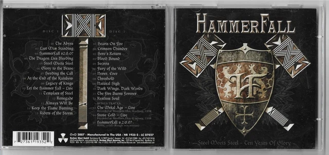 HAMMERFALL STEEL MEETS Steel Ten Years Of Glory CD 2007 Nuclear BLAST ...