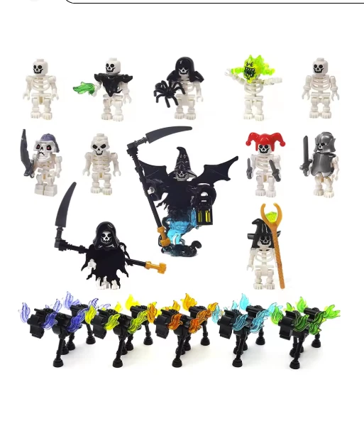 MOC MINI ARMY Skeleton Building Blocks DIY Assembled Toy Figure EUR 25 ...