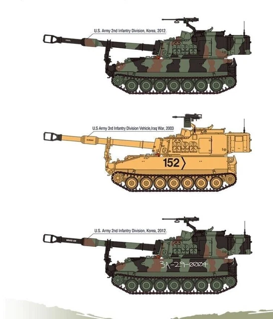 ACADEMY 1/35 U.S. Army M109A6 "Paladin" Self-Propelled Howitzer Model ...