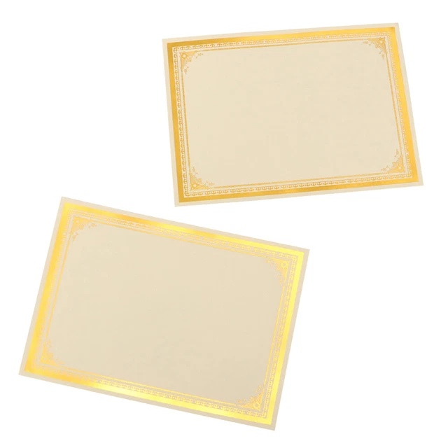8 SHEETS CERTIFICATE Printer Paper Bronzing Certificate Printing Paper ...