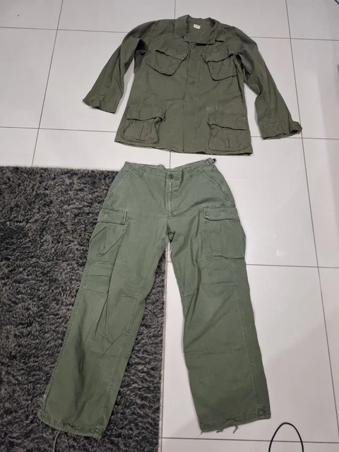 JUNGLE FATIGUES, TROPICAL, US Vietnam Olive Drab - Original USGI 1969 ...