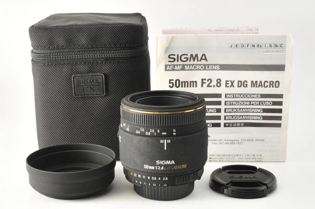 PRÈS DE MINT Sigma Ex 50mm F/2.8 Dg Macro Af Auto Focus Objectif Nikon ...