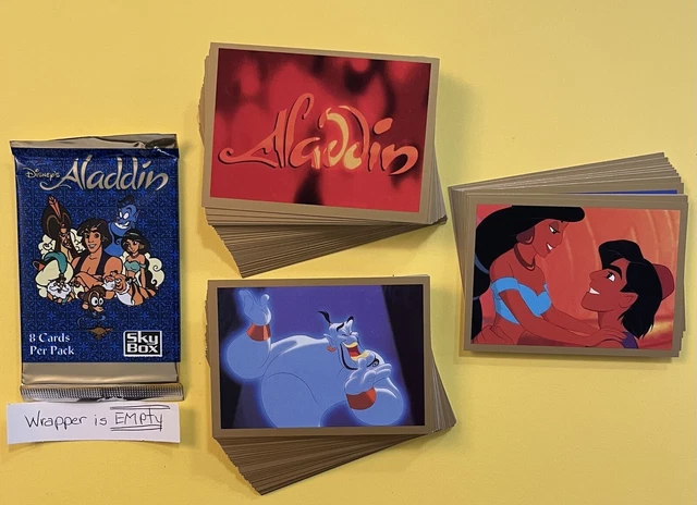 DISNEY'S ALADDIN * 1993 SKYBOX * COMPLETE 90 CARD SET with Wrapper ...