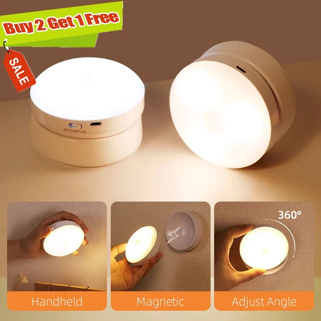 AUTOMATIC MOTION SENSOR Night Light 360° Rotating LED Wall Lamp ...