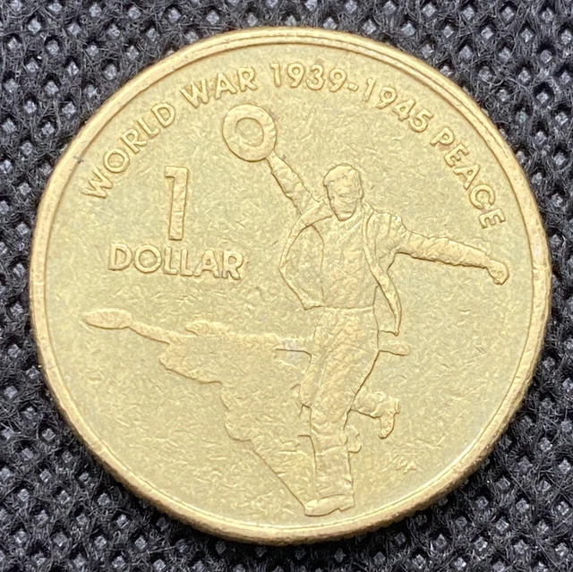 2005 AUSTRALIA $1 One Dollar Dancing Man Error Coin ( Double Rim Split ...