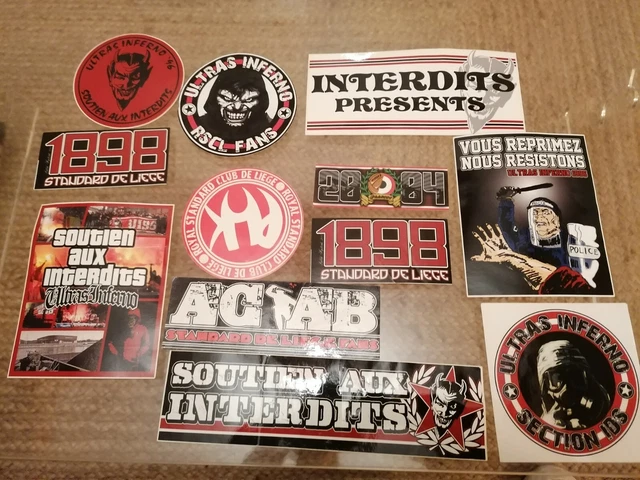 LOT DE 13 Stickers Standard De Liège Ultras Inferno EUR 5,00 - PicClick FR