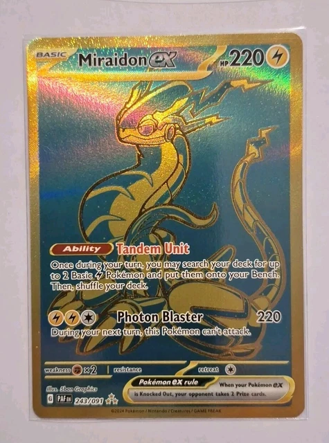 POKEMON TCG MIRAIDON ex Paldean Fates 243/091 Holo Hyper Rare NM $11.90 ...