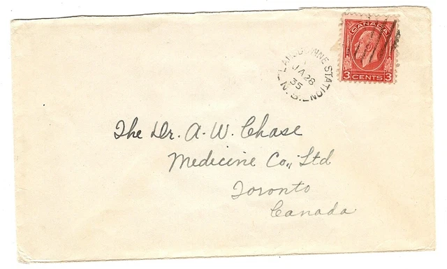 SPLIT RING CANCEL Lansdowne Station Nova Scotia On Cover, 1935 $5.00 ...