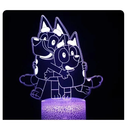 BLUEY LED LAMP Bingo Figure Kids Night Light Bedroom Bedside Table Lamp ...