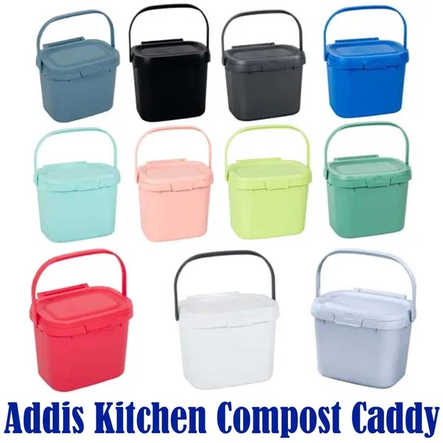 ADDIS KITCHEN COMPOST Caddy/Food Recycling Waste Compost Caddy Bin - 4. ...