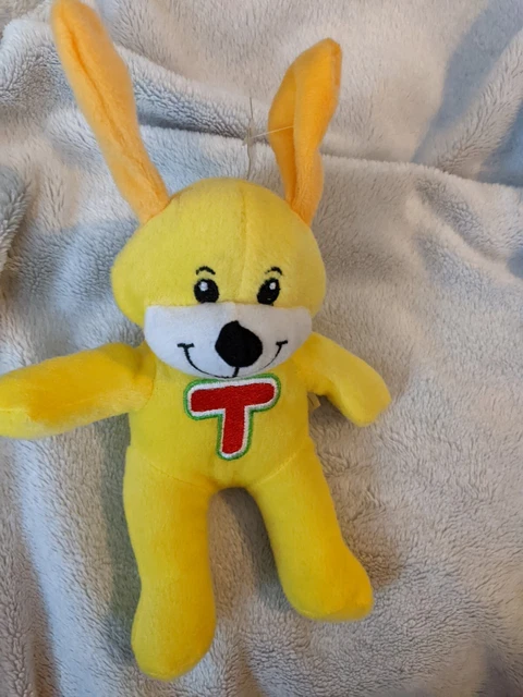 TOYMASTER TOBY DOG Puppy Yellow plush Soft Toy Mascot 8” New With Tags ...