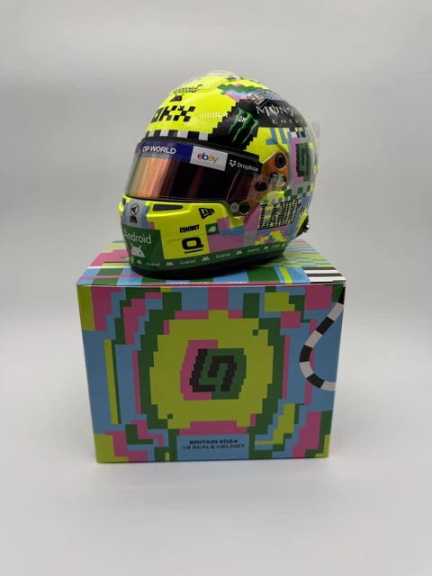 LANDO NORRIS 2024 British GP 1:2 Scale Helmet *Upgraded* £234.69 ...