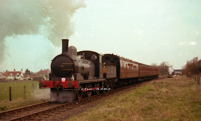 ORIGINAL RAILWAY TRAIN NEGATIVE. GER 0-6-0 steam loco @ Sheringham in ...