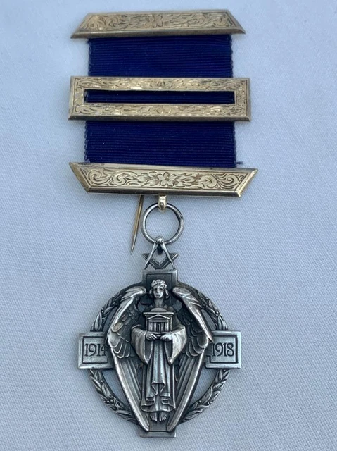 FINE MASONIC SOLID Sterling Silver Hallstone Jewel Birmingham 1925. EUR ...