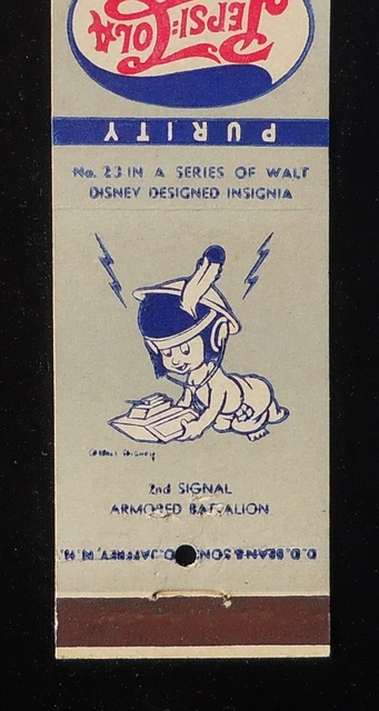 1940S SECONDE GUERRE mondiale Pepsi-Cola Walt Disney 2e bataillon d ...