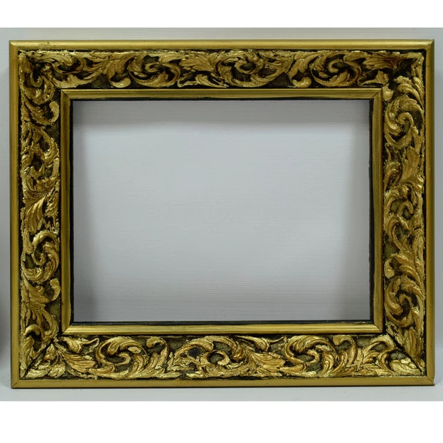 CIRCA 1920-1950 CADRE ancien en bois de feuille d’or imitation ...